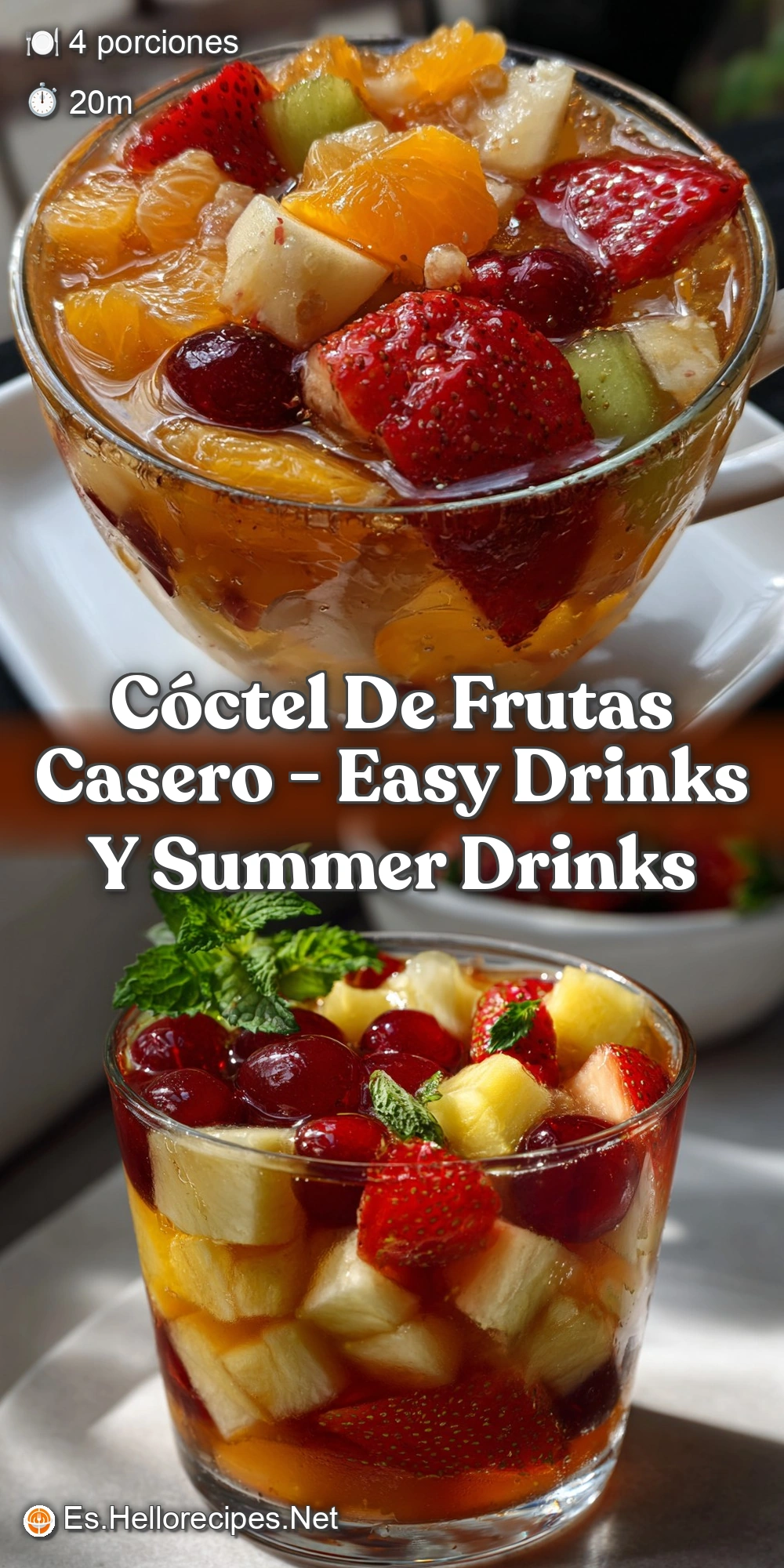 Cóctel de Frutas Casero: Elixir Fresco en 20 Minutos