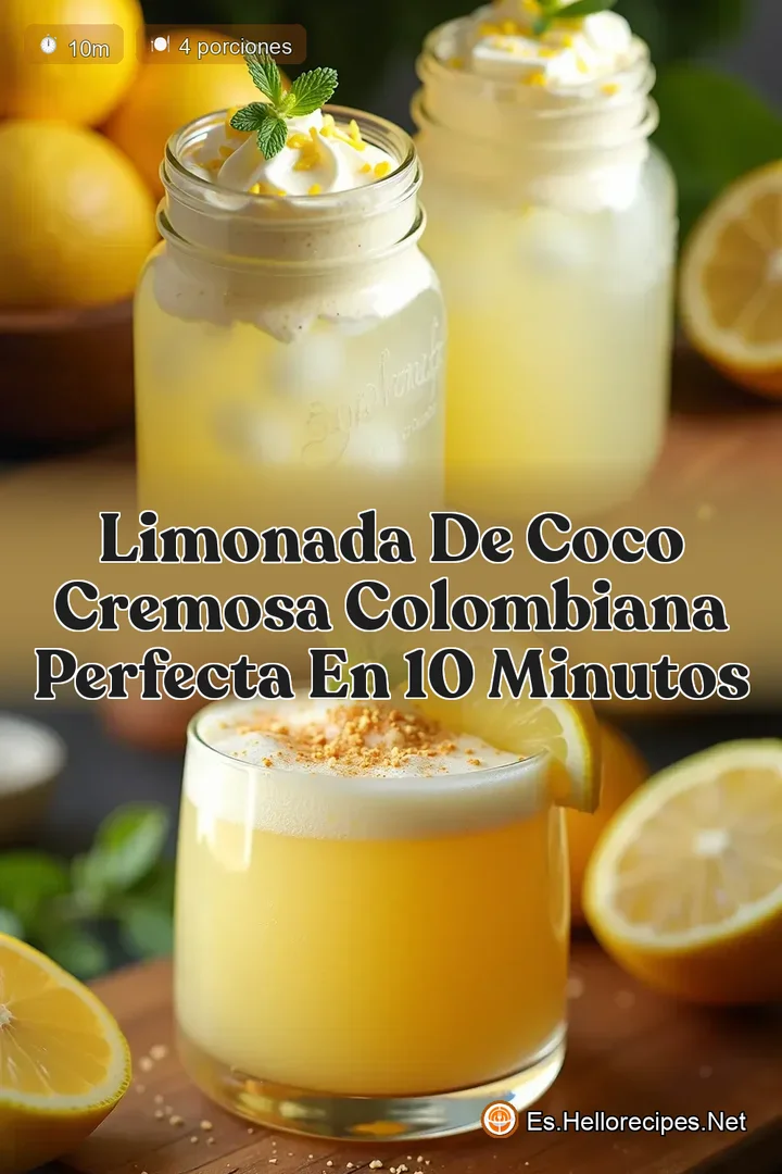 Limonada de Coco Cremosa La Receta Colombiana Fácil
