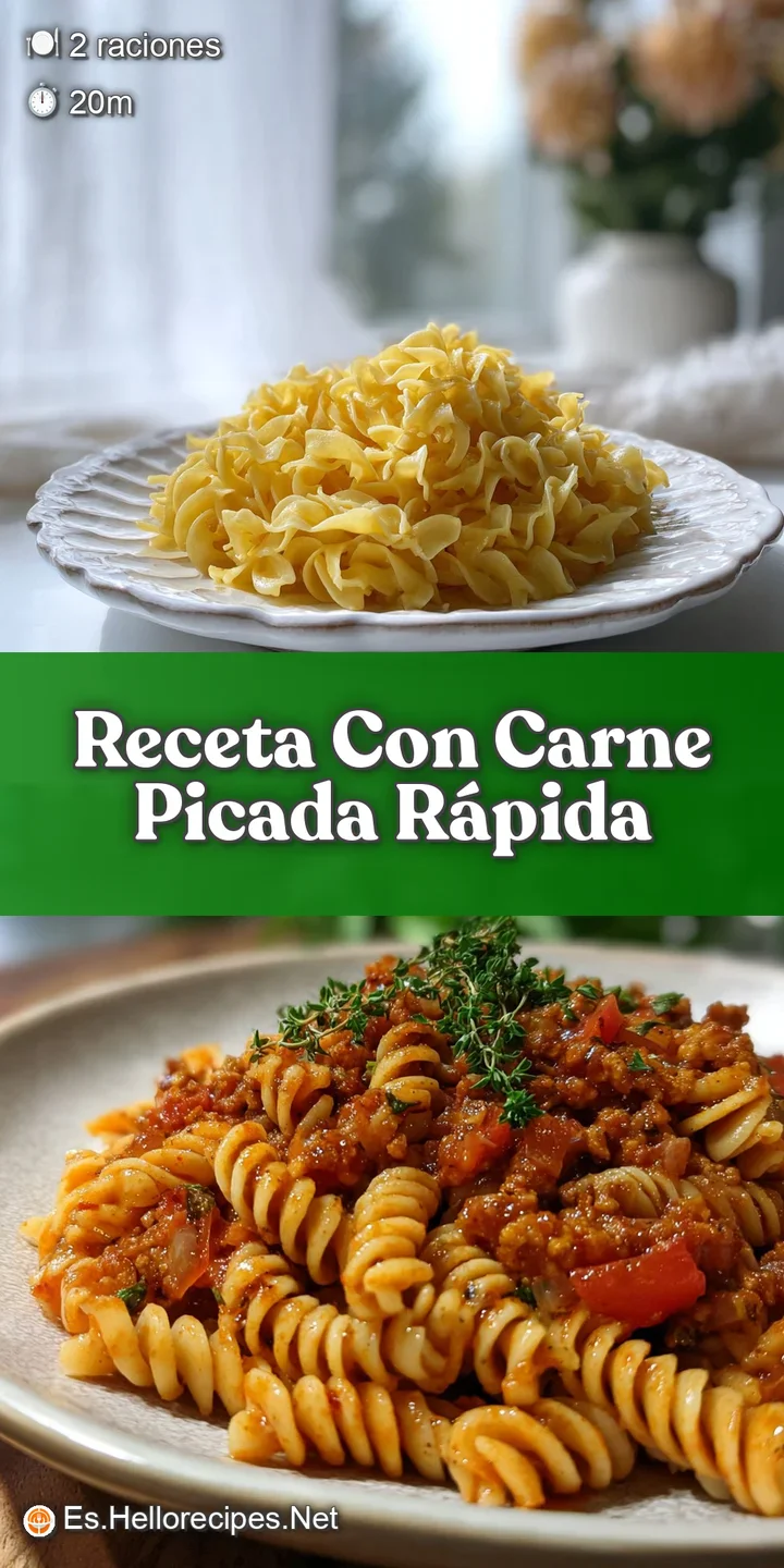Receta con carne picada rápida: Pasta en 20 Minutos - ES…