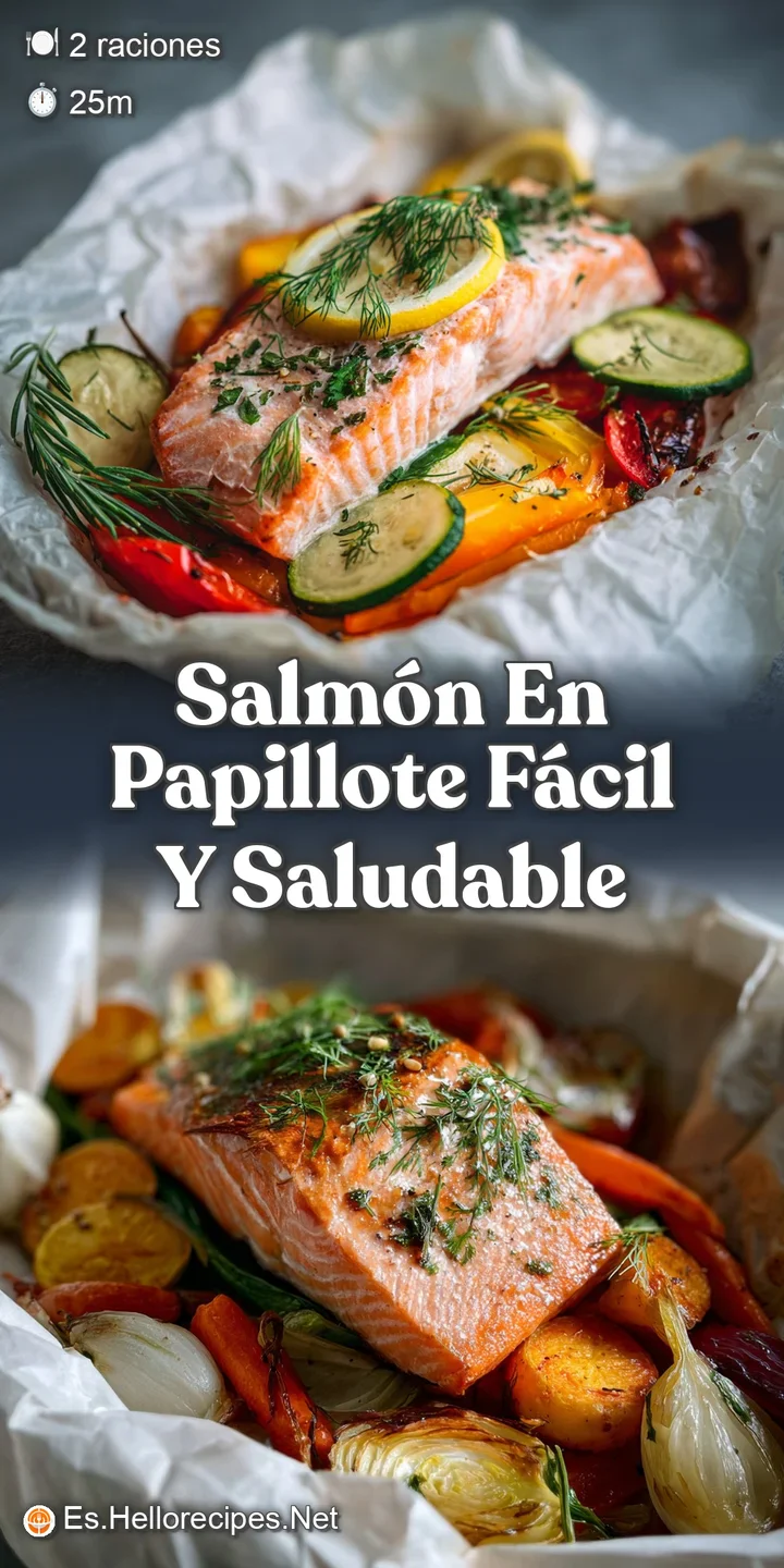 Salmón en Papillote jugoso en 25 Minutos - ES Hello Recipes