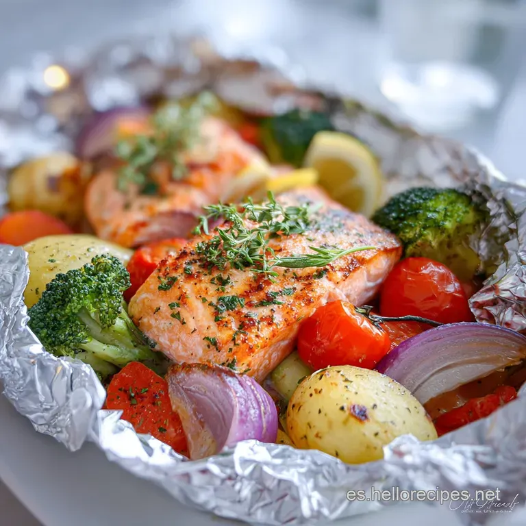 Salmón en Papillote jugoso en 25 Minutos - ES Hello Recipes